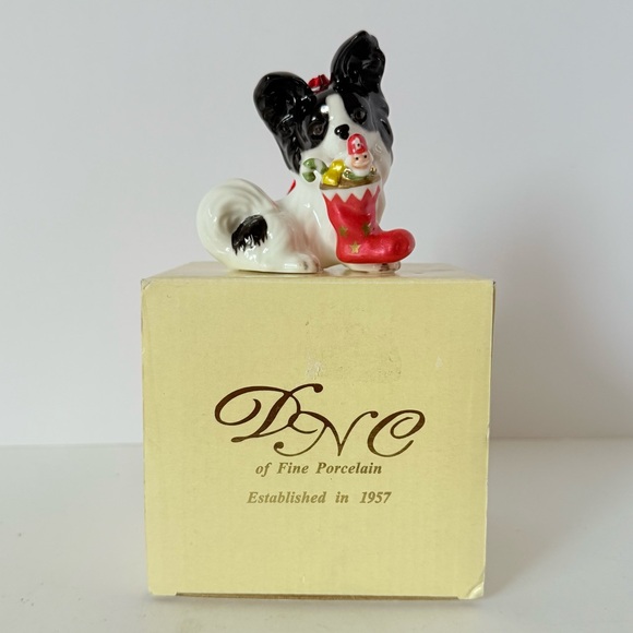 DNC Fine Porcelain | Holiday | Vintage Dnc Fine Porcelain Papillon Dog ...